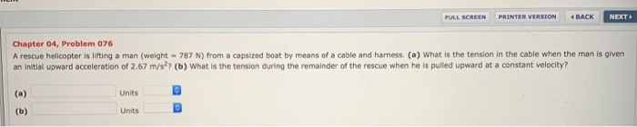 Solved FULL SCREEN PRINTER VERSION 4 BACK NEXT Chapter 04, | Chegg.com