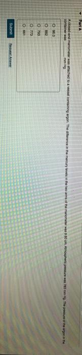 Solved Part A Adoudend merometer was ached to a containing | Chegg.com