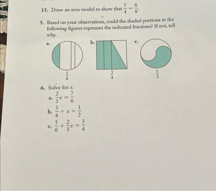 Solved 15. Draw an area model to show that ( | Chegg.com
