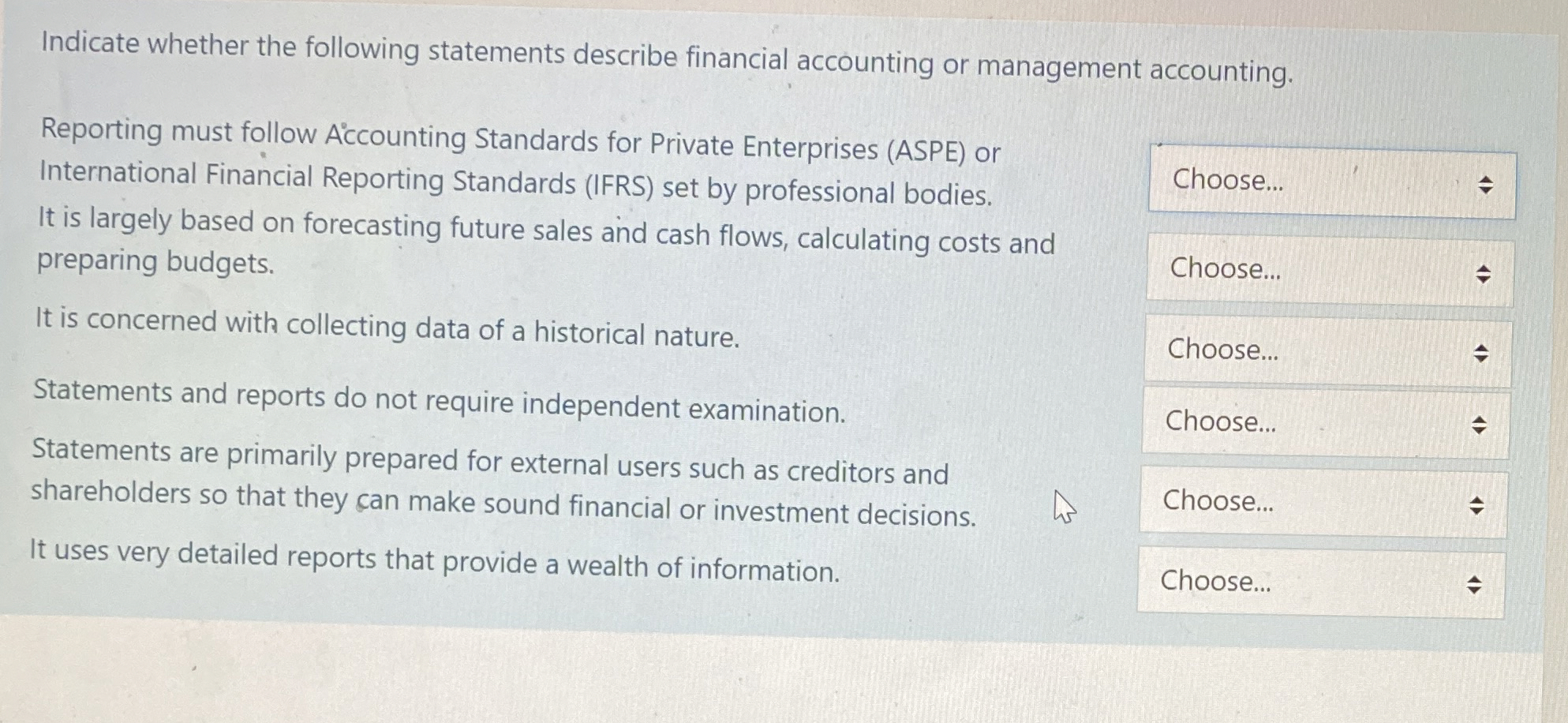 Solved Indicate whether the following statements describe | Chegg.com