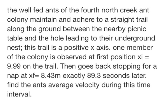 Solved the well fed ants of the fourth north creek ant | Chegg.com