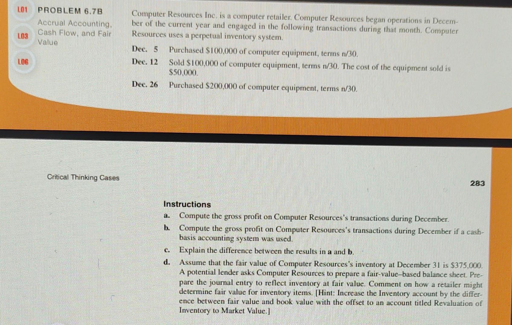 Solved B Big Oak Lumber is a lumber yard on Angel Island. | Chegg.com