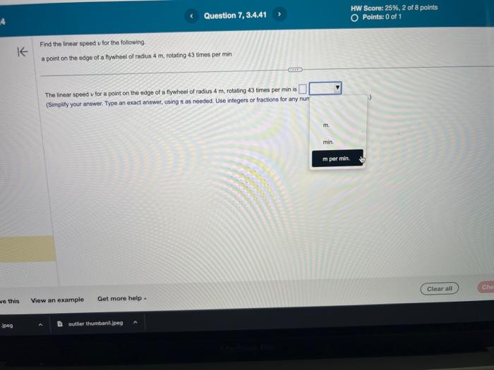 Solved Find the linear speed v of the tp of the minute hand | Chegg.com