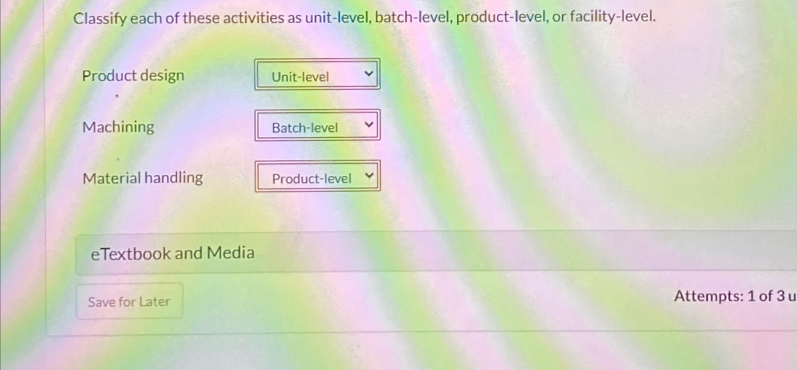 Solved Classify each of these activities as unit-level, | Chegg.com Solved Classify each of these activities as unit-level, | Chegg.com