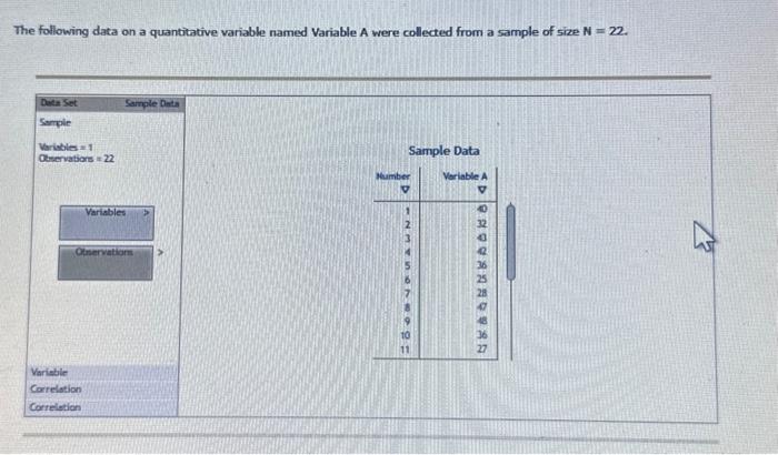 Solved The following data on a quartitative variable named | Chegg.com
