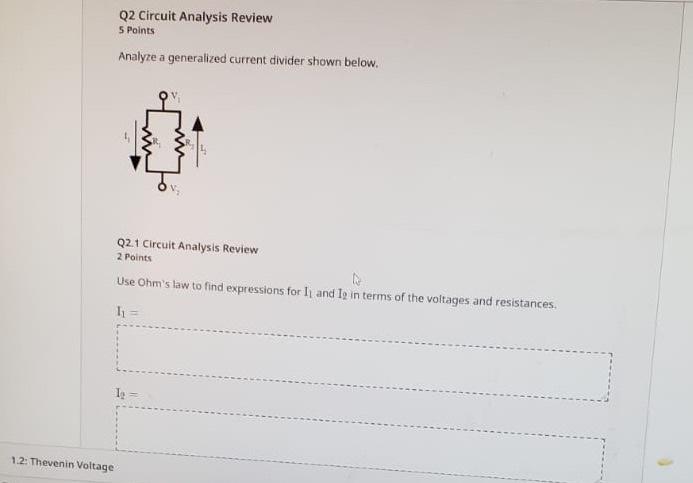 Solved Q2 Circuit Analysis Review 5 Points Analyze a | Chegg.com