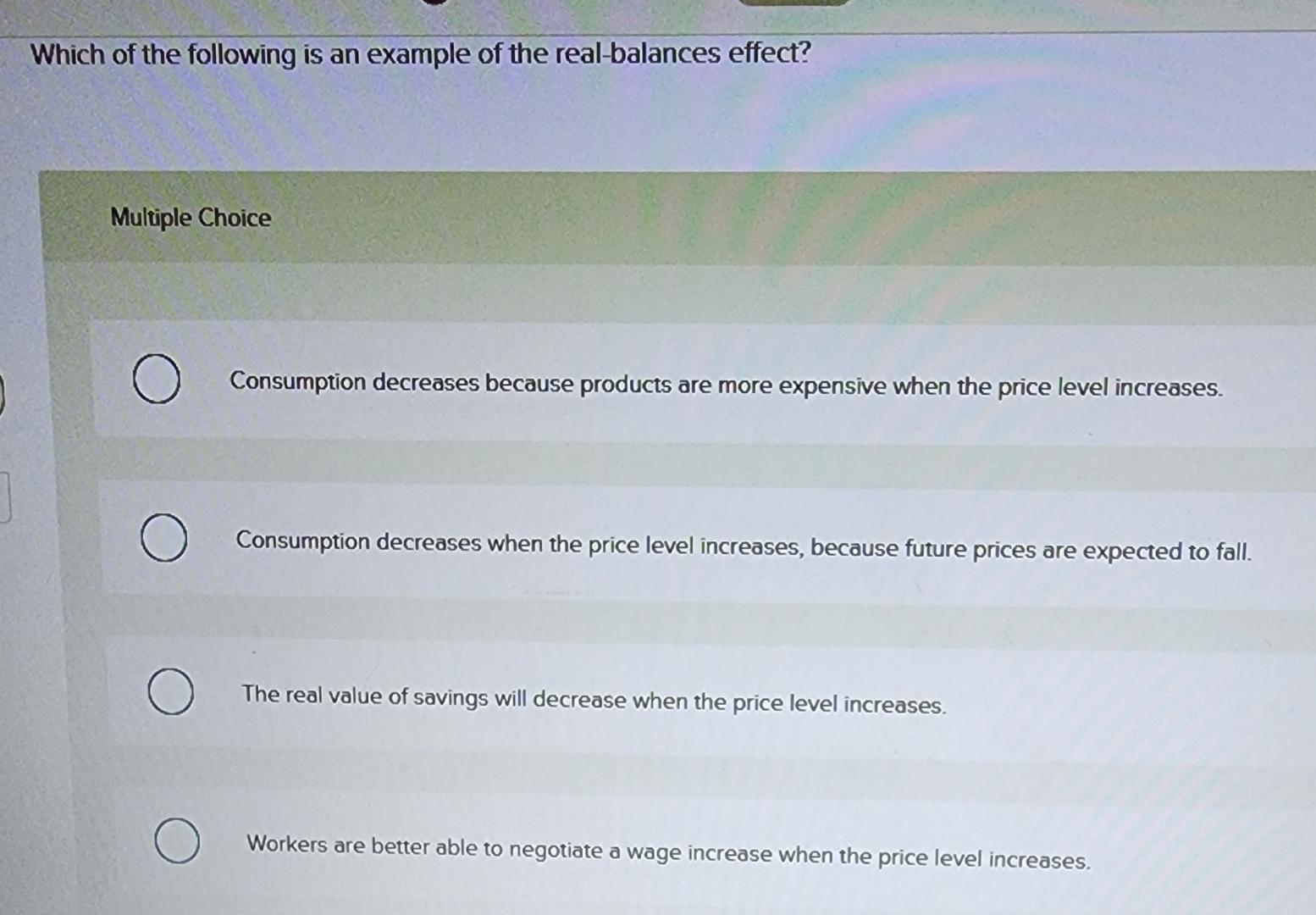 Solved Which of the following is an example of the | Chegg.com