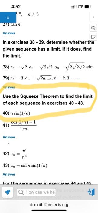 Solved In exercises 38−39, determine whether the given | Chegg.com