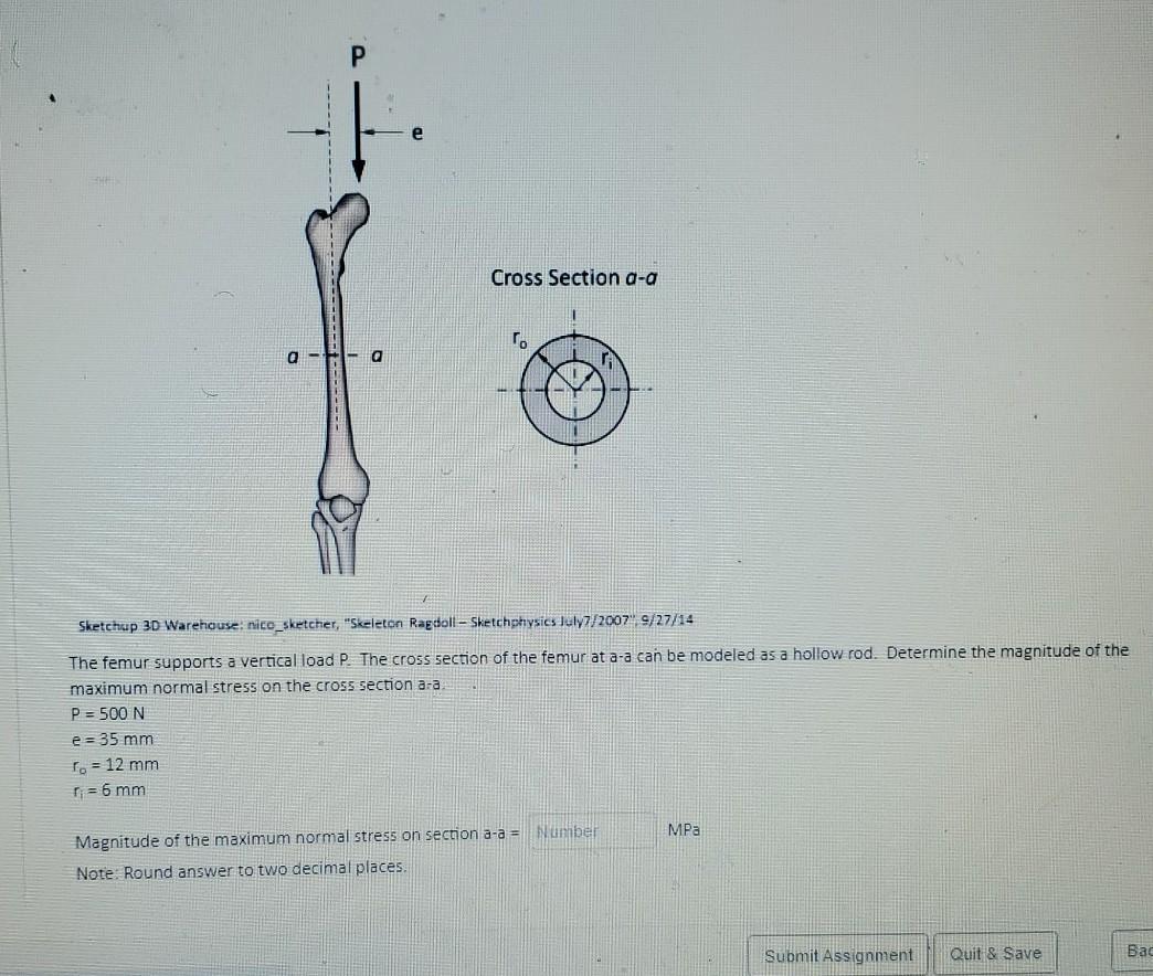 Solved P. Cross Section a-a To Sketchup 3D Warehouse. | Chegg.com