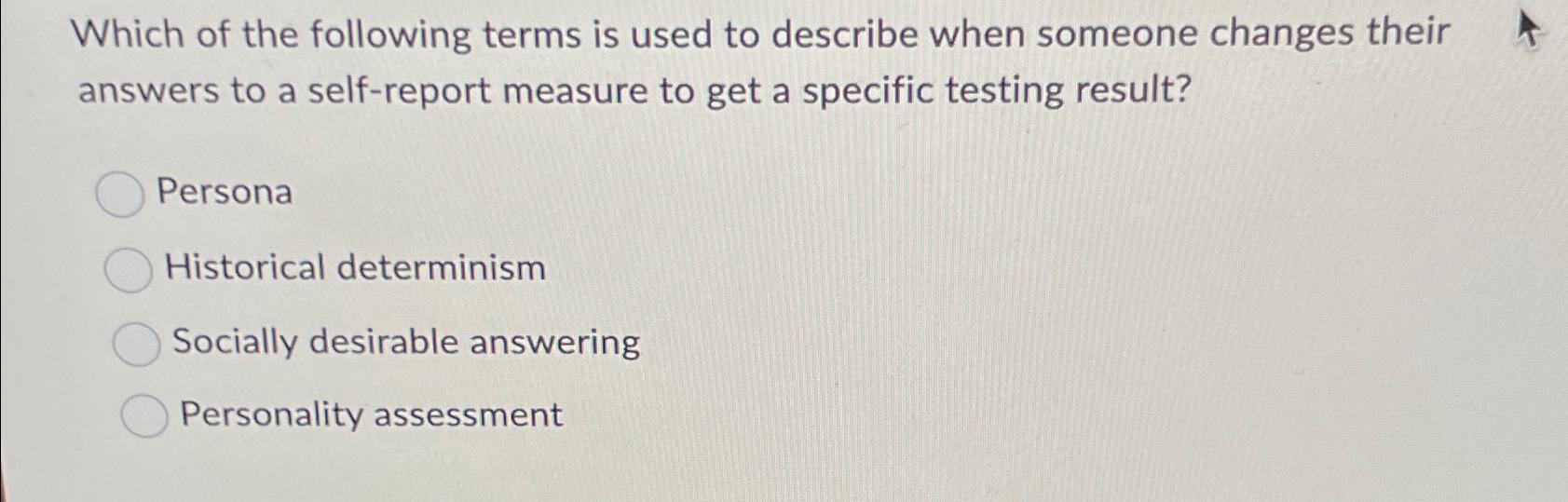 Solved Which of the following terms is used to describe when | Chegg.com