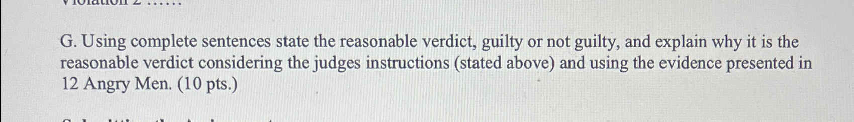 G. ﻿Using complete sentences state the reasonable | Chegg.com