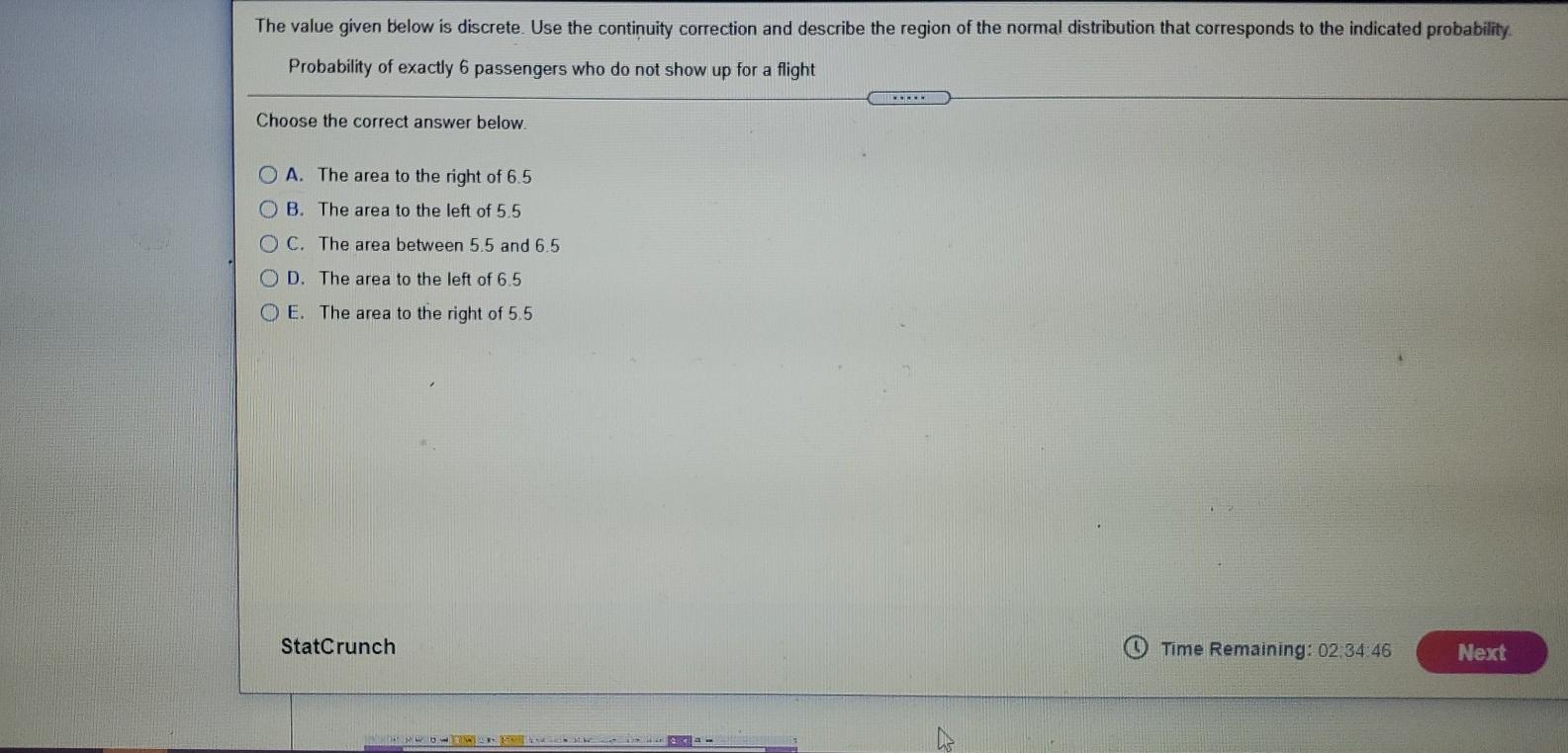 Solved The value given below is discrete. Use the continuity | Chegg.com