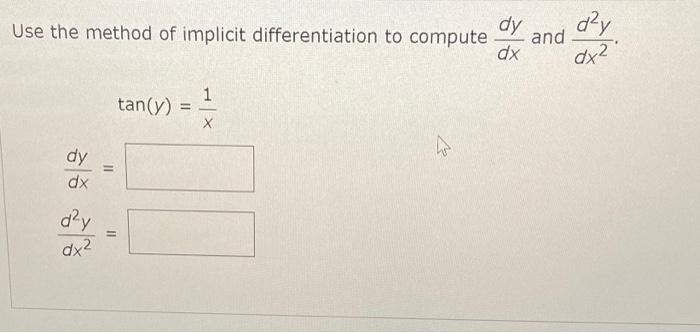 Solved Use the method of implicit differentiation to compute | Chegg.com