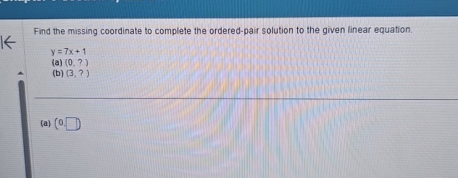 Solved Find the missing coordinate to complete the | Chegg.com