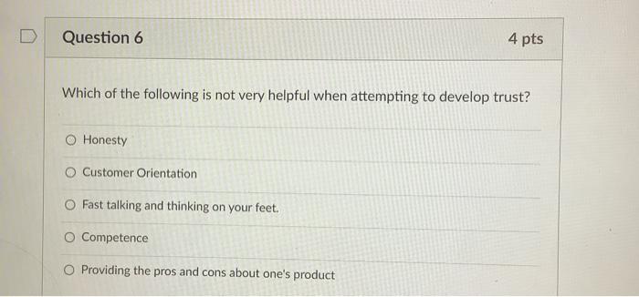 Solved Question 5 4 pts The Involvement Probe questioning | Chegg.com