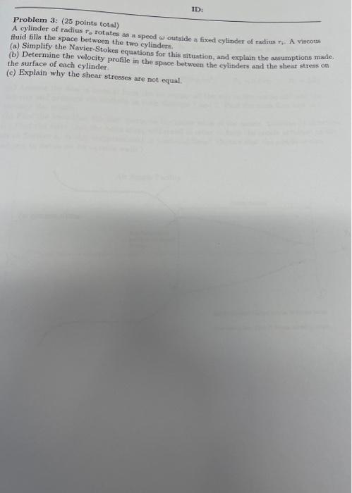 Solved ID: Problem 3: (25 points total) A cylinder of radius | Chegg.com