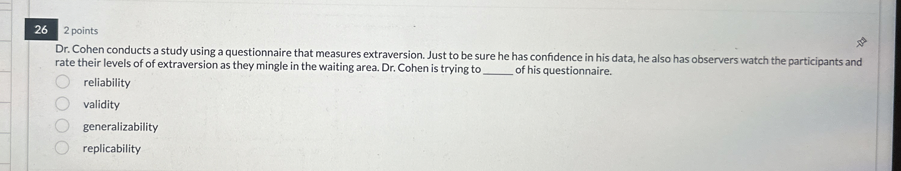 Solved Dr. ﻿Cohen conducts a study using a questionnaire | Chegg.com