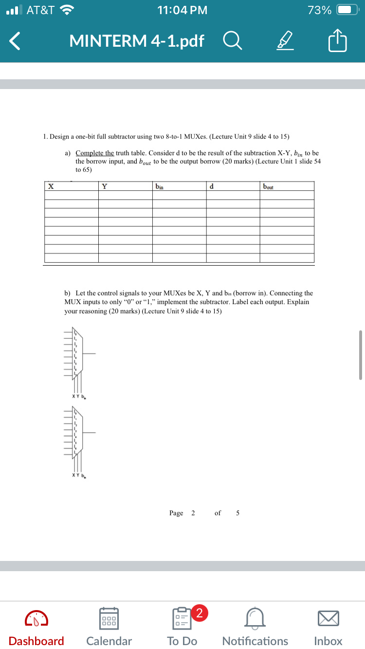 Solved Help neededAT&T11:04 ﻿PM73%MINTERM 4-1.pdfDesign a | Chegg.com