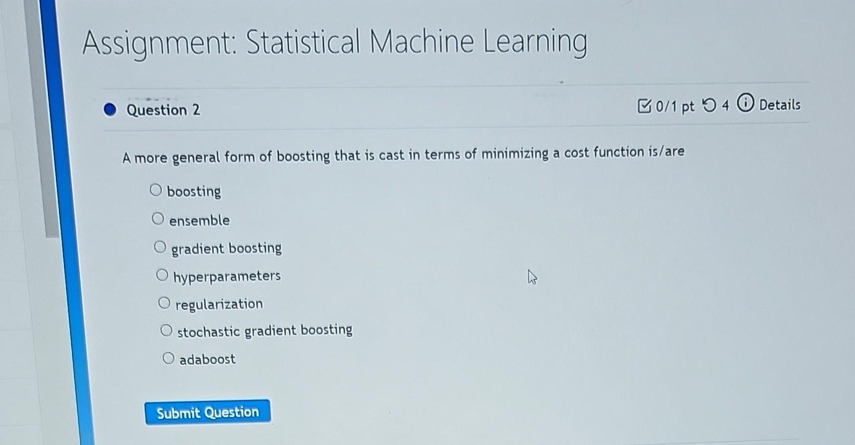 Solved Assignment: Statistical Machine Learning Question 2 | Chegg.com