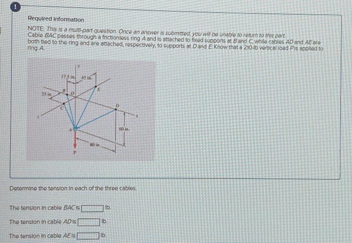 Solved Required information NOTE: This is a mult-part | Chegg.com