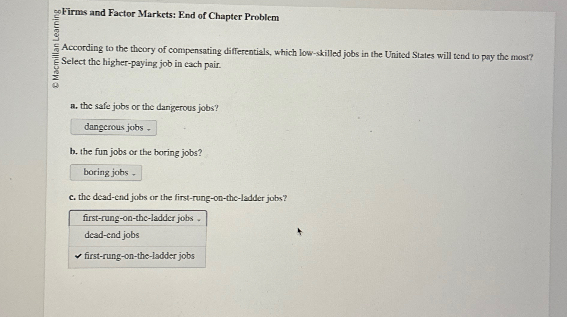 Solved Firms and Factor Markets: End of Chapter | Chegg.com