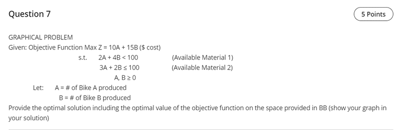 Solved GRAPHICAL PROBLEM Given: Objective Function Max | Chegg.com