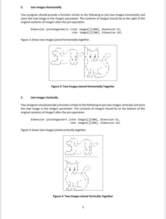 Solved Join Images Horizontally Your program should provide | Chegg.com
