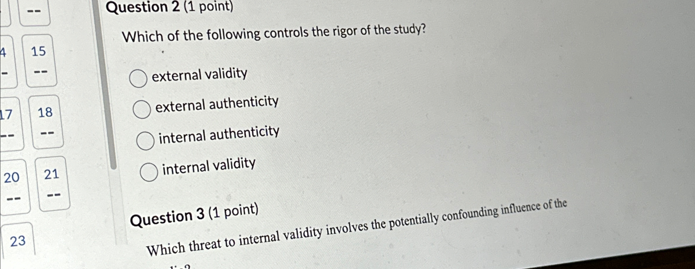 Solved Question 2 (1 ﻿point)Which of the following controls | Chegg.com