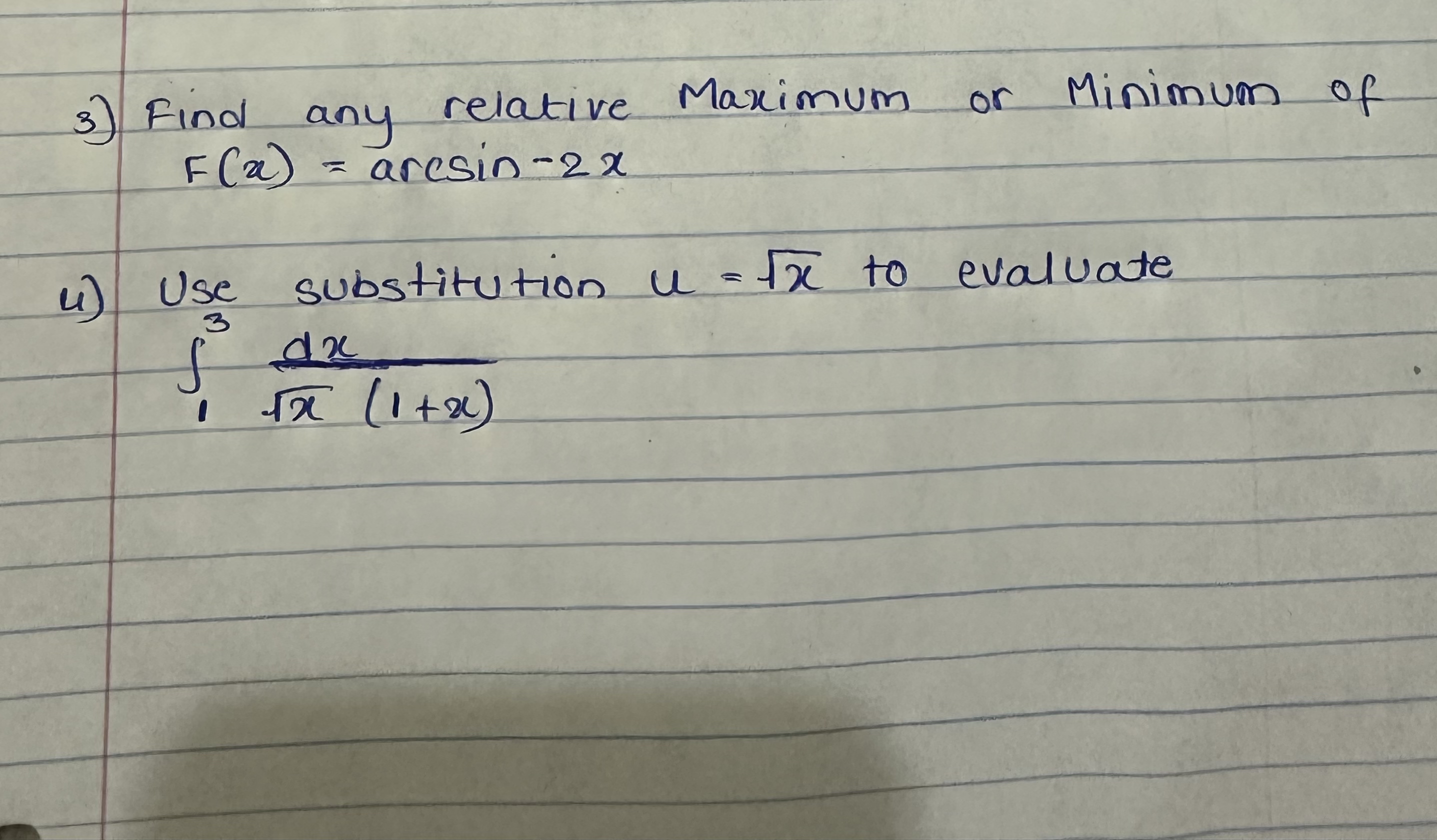 Solved Find any relative Maximum or Minimum | Chegg.com