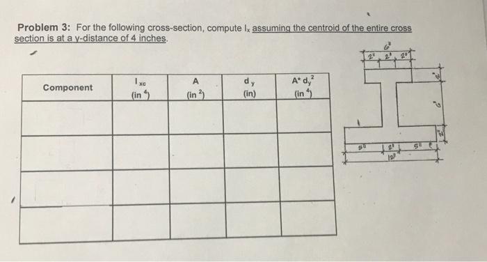 Solved Problem 3: For the following cross-section, compute | Chegg.com