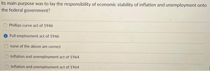 Solved Its main purpose was to lay the responsibility of | Chegg.com
