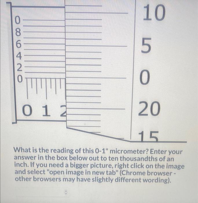 Solved What is the reading of this 0−1 " micrometer? Enter | Chegg.com