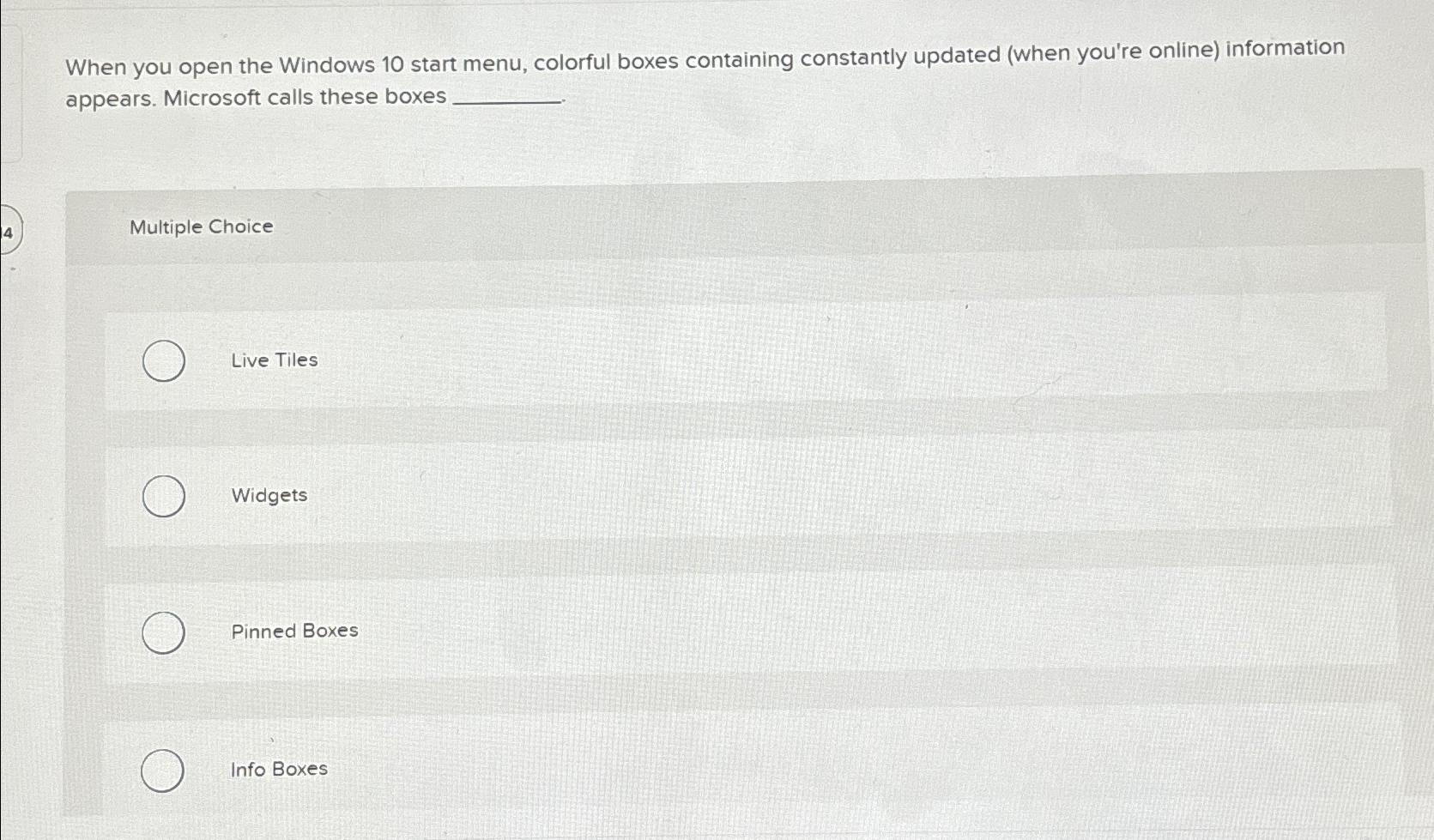 Solved When you open the Windows 10 ﻿start menu, colorful | Chegg.com