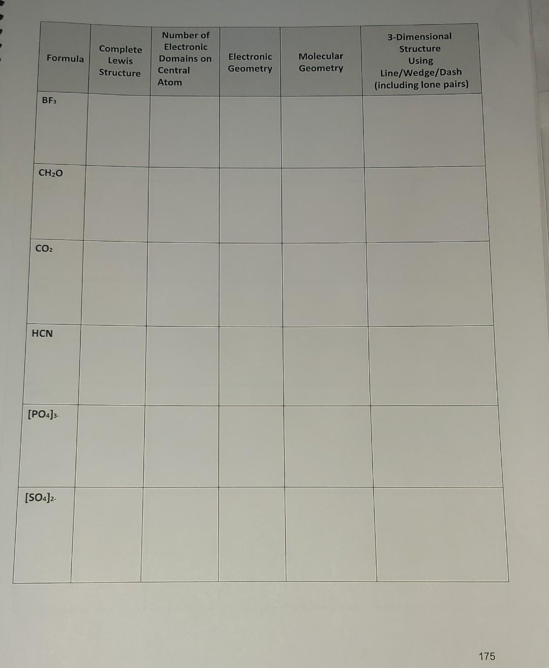 Solved Complete the following tables. Use lines and wedges | Chegg.com