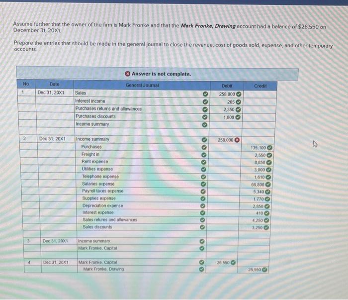 Solved On December 31, 20X1, the income Statement columns of | Chegg.com