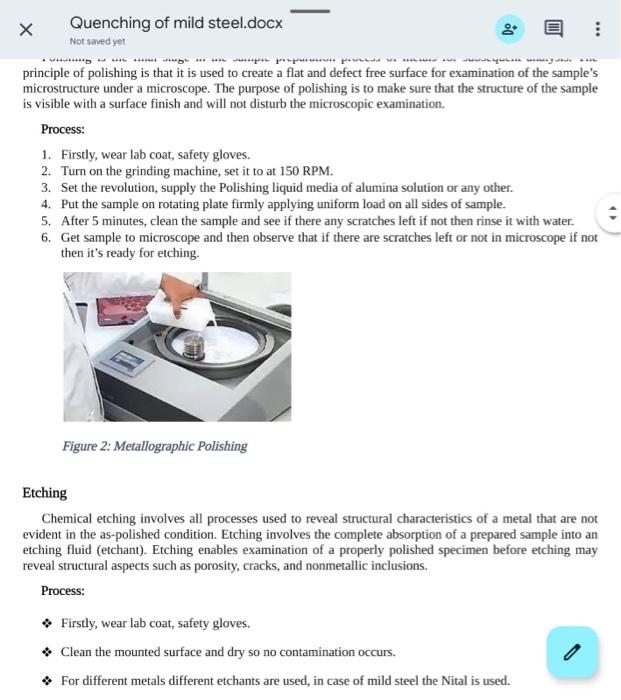 Solved make a lab report for quenching of mild steel.the | Chegg.com
