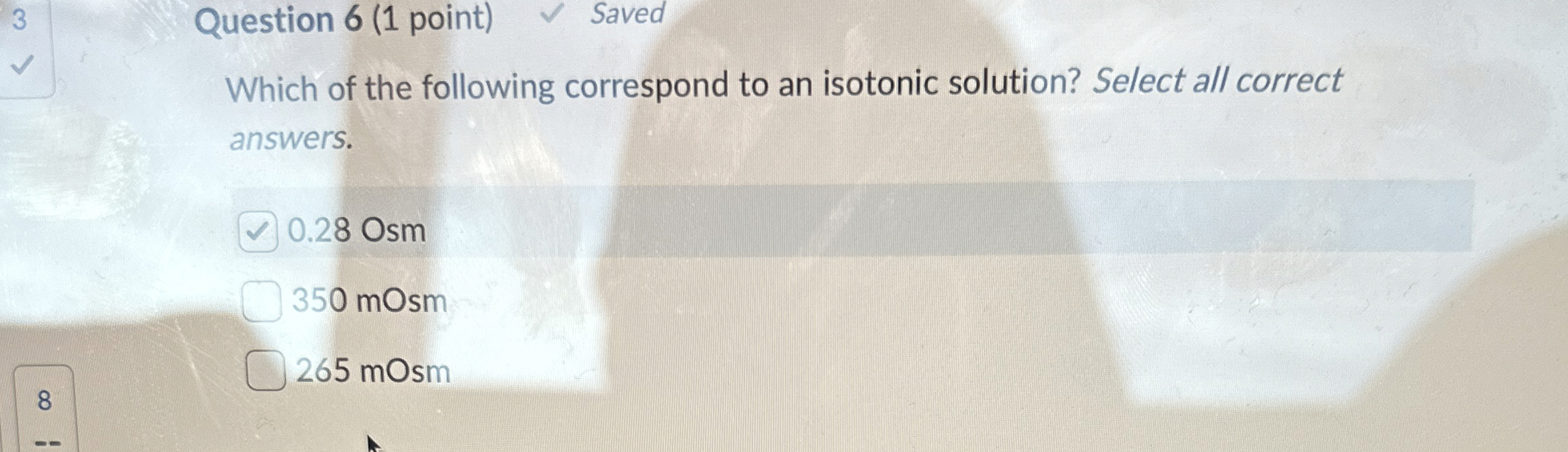 Solved Question 6 (1 ﻿point)SavedWhich of the following | Chegg.com