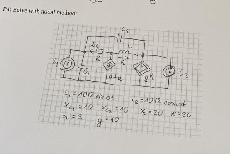 P4: Solve with nodal | Chegg.com