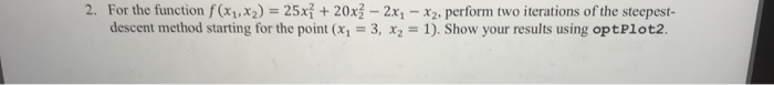2. Calculate two interations of the DFP method for | Chegg.com