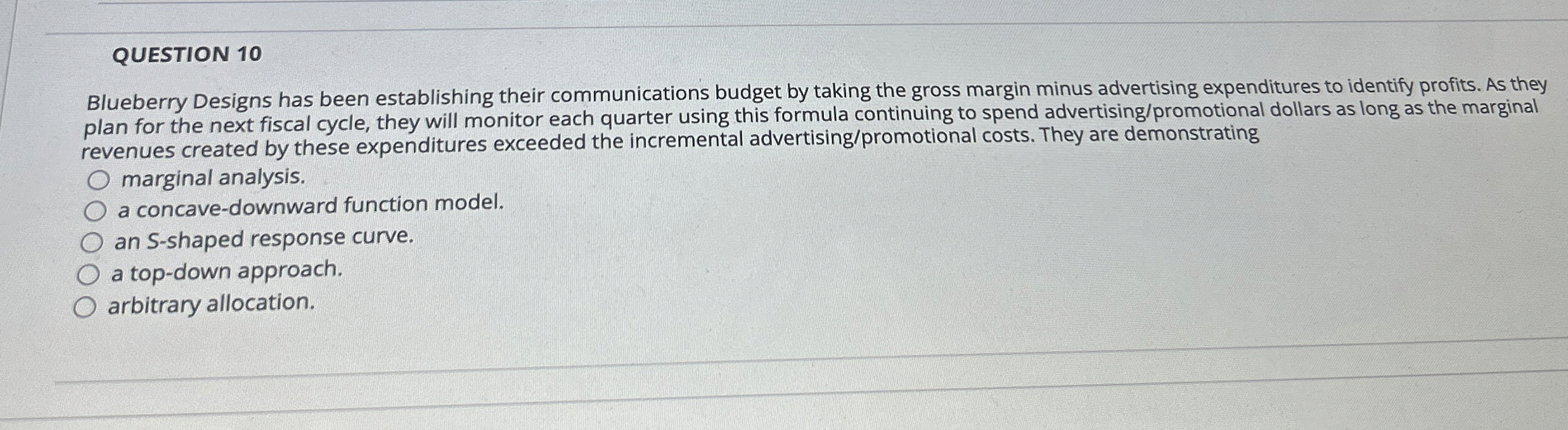 Solved QUESTION 10Blueberry Designs has been establishing | Chegg.com