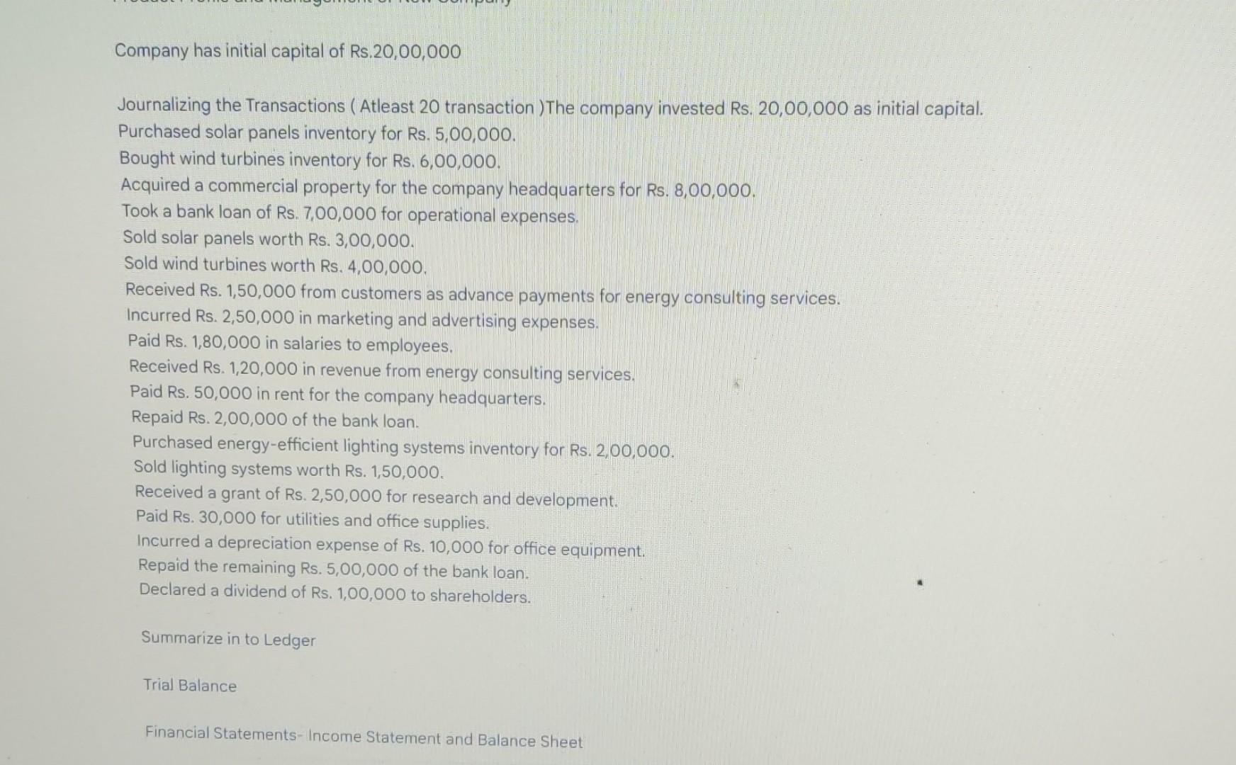 Solved Journalize the transaction summarise in to ledger | Chegg.com