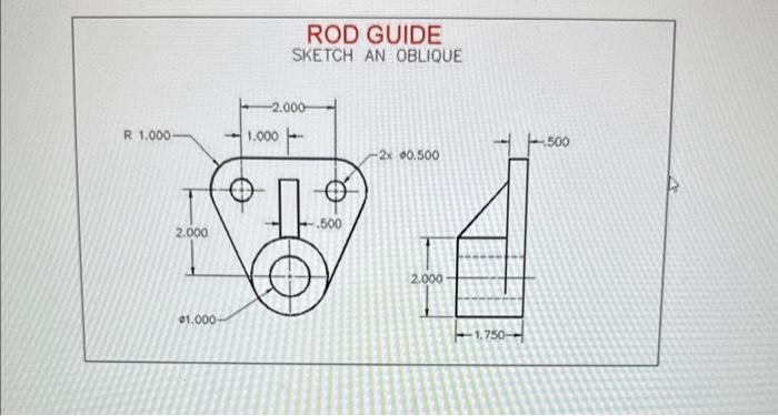 Solved ROD GUIDE SKETCH AN OBLIQUE | Chegg.com