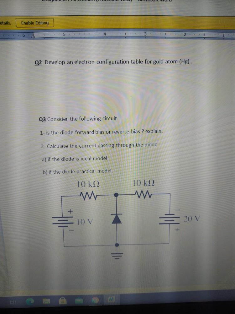 Solved etails. Enable Editing 6 Q2 Develop an electron | Chegg.com