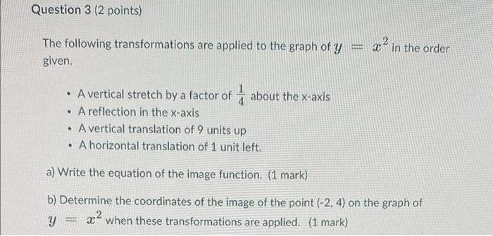 Solved The following transformations are applied to the | Chegg.com