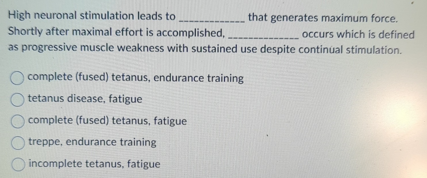 Solved High neuronal stimulation leads to q, ﻿that generates | Chegg.com