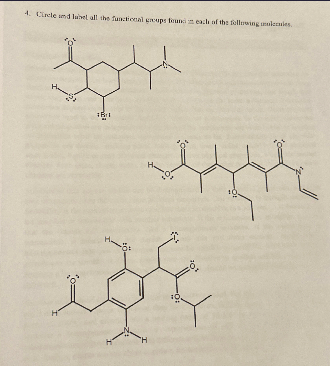 Solved Circle and label all the functional groups found in | Chegg.com