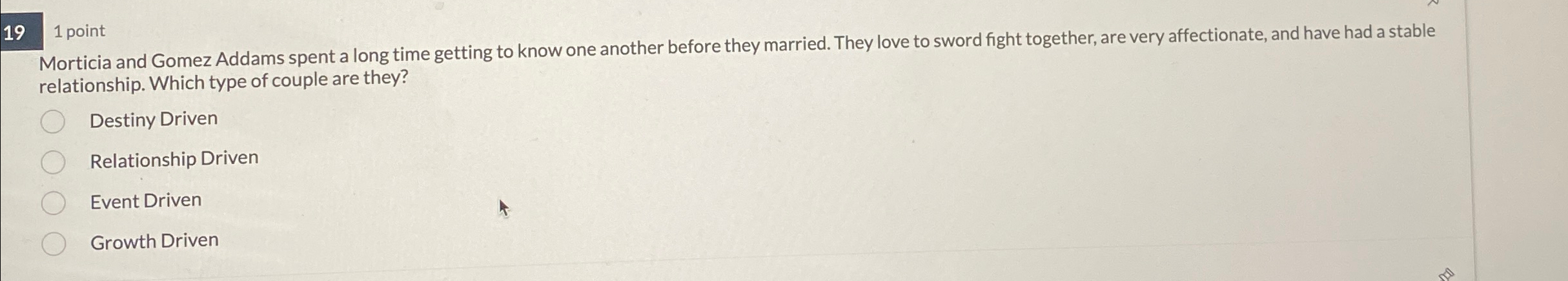 Solved 191 ﻿pointMorticia and Gomez Addams spent a long time | Chegg.com