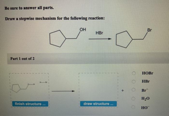 Solved Be sure to answer all parts. Draw a stepwise | Chegg.com