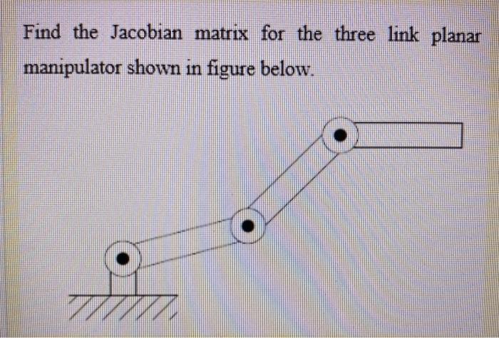 Solved Find the Jacobian matrix for the three link planar | Chegg.com