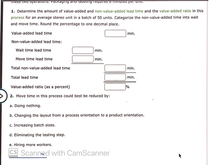Solved Lead Time Sound Tek Inc. manufactures electronic | Chegg.com